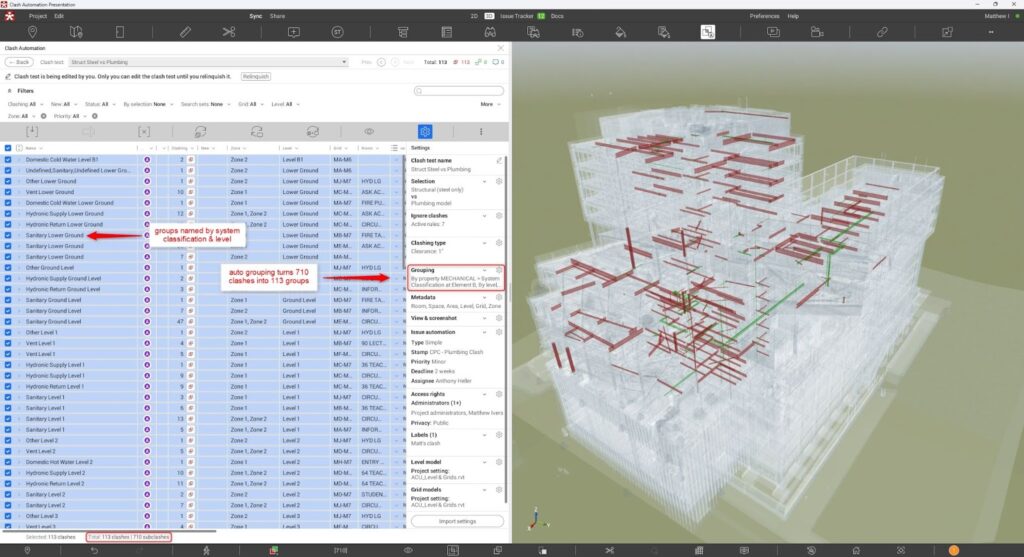Clash Detection in Navisworks and Revizto