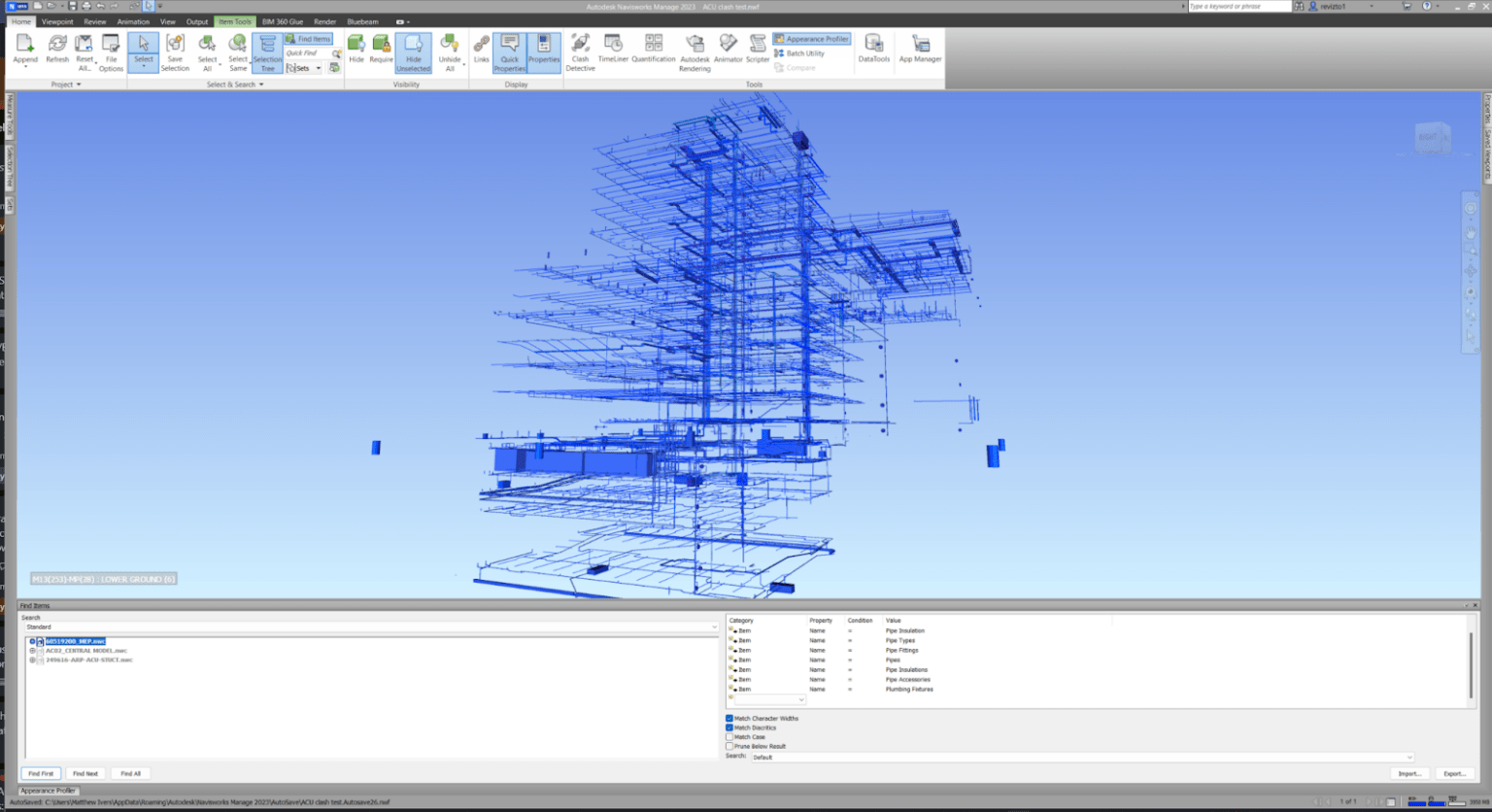 Clash Detection in Navisworks and Revizto