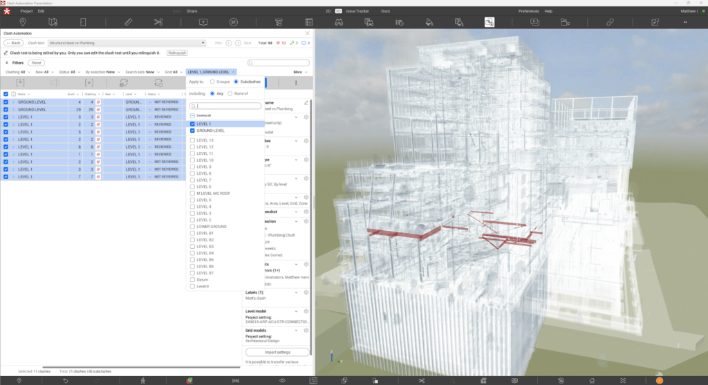 Clash Detection in Navisworks and Revizto